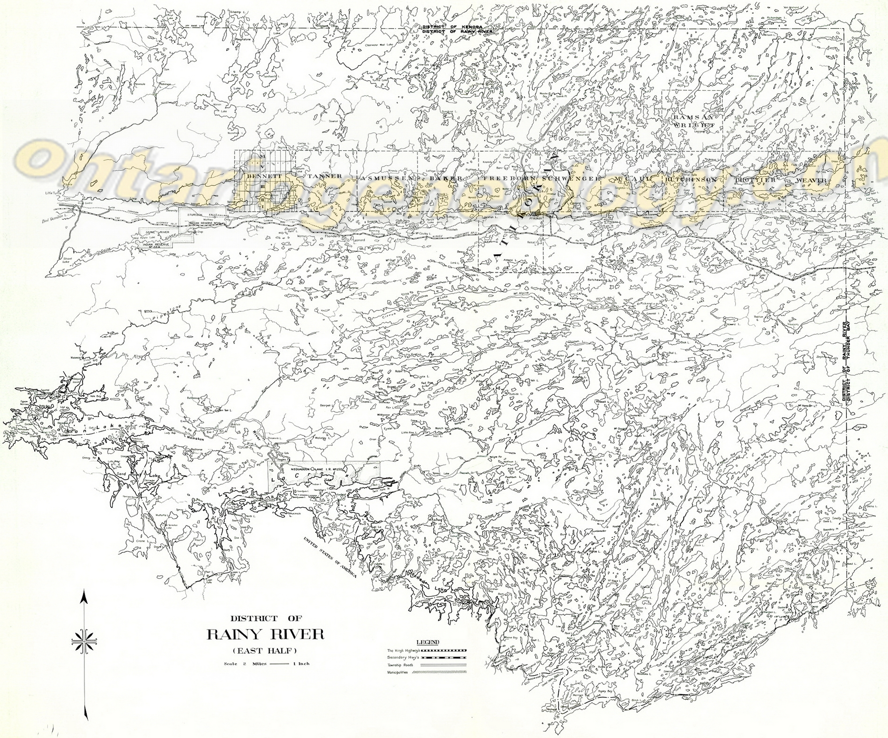 Rainy River District Historical Pioneer Ancestor Settlement Maps